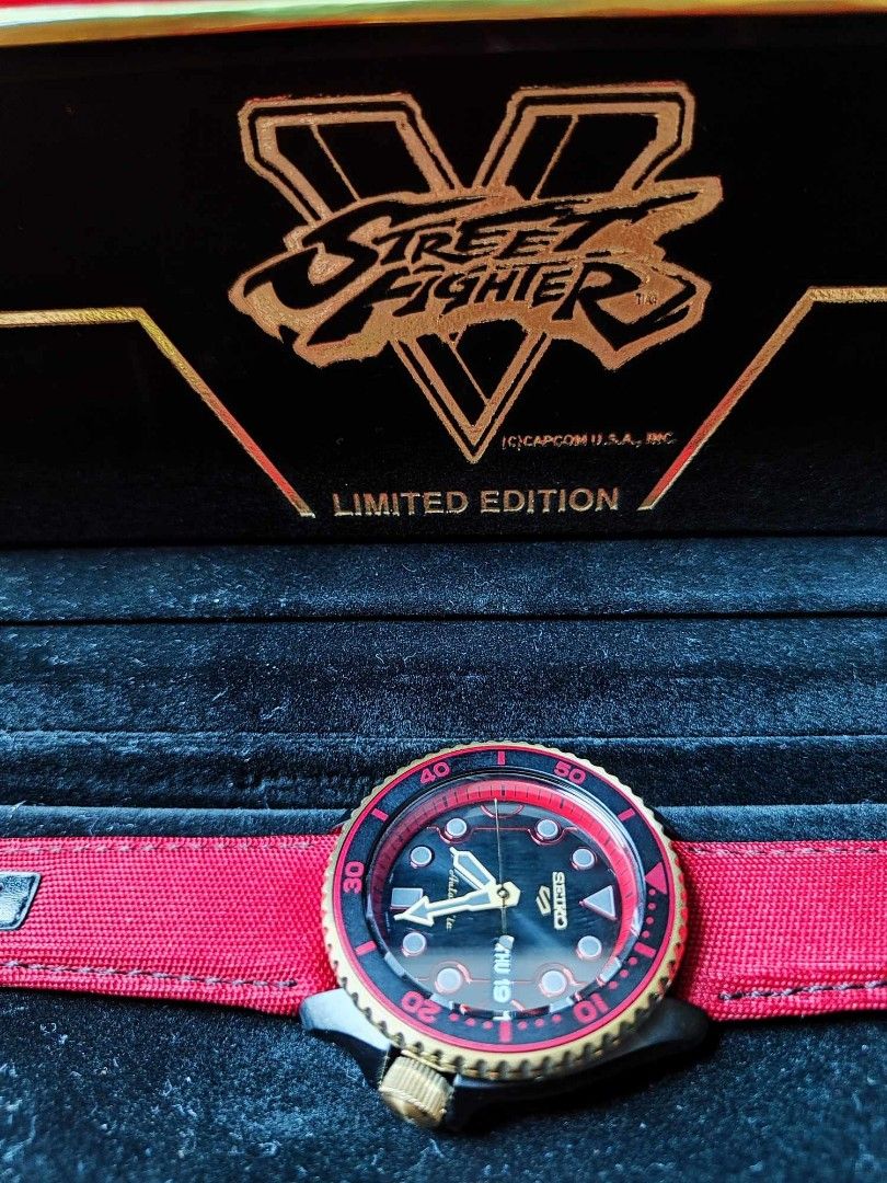 Seiko automatic Street Fighter "KEN" watch, Men's Fashion, Watches ...