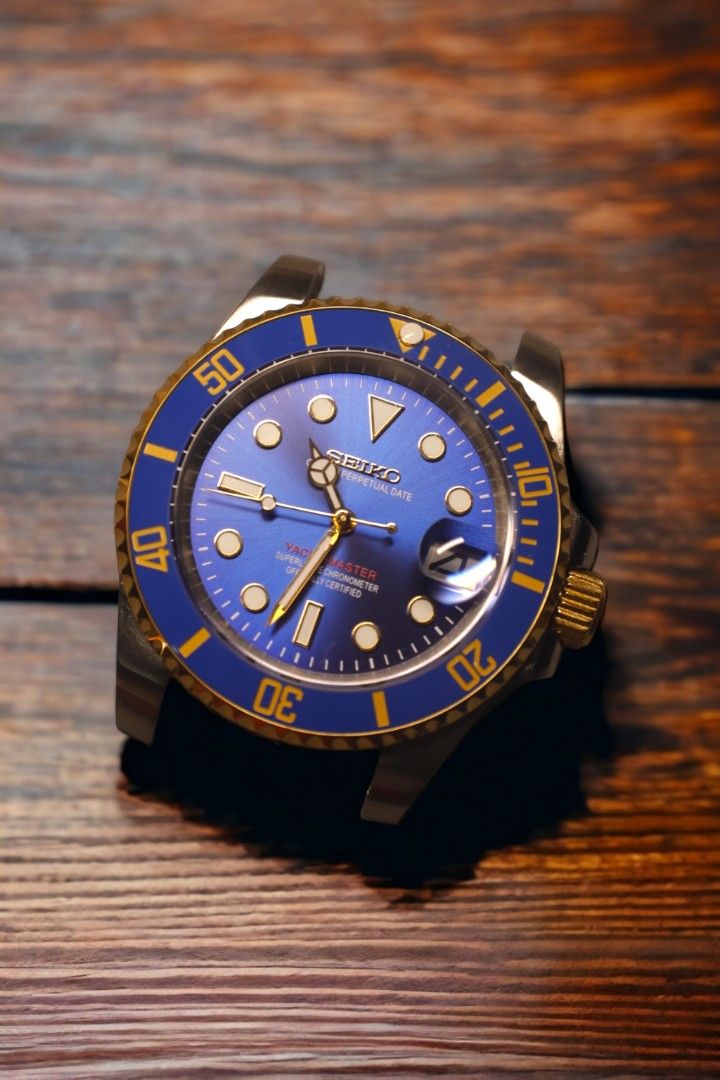 Seiko Mod Submariner Bluesy, Luxury, Watches on Carousell
