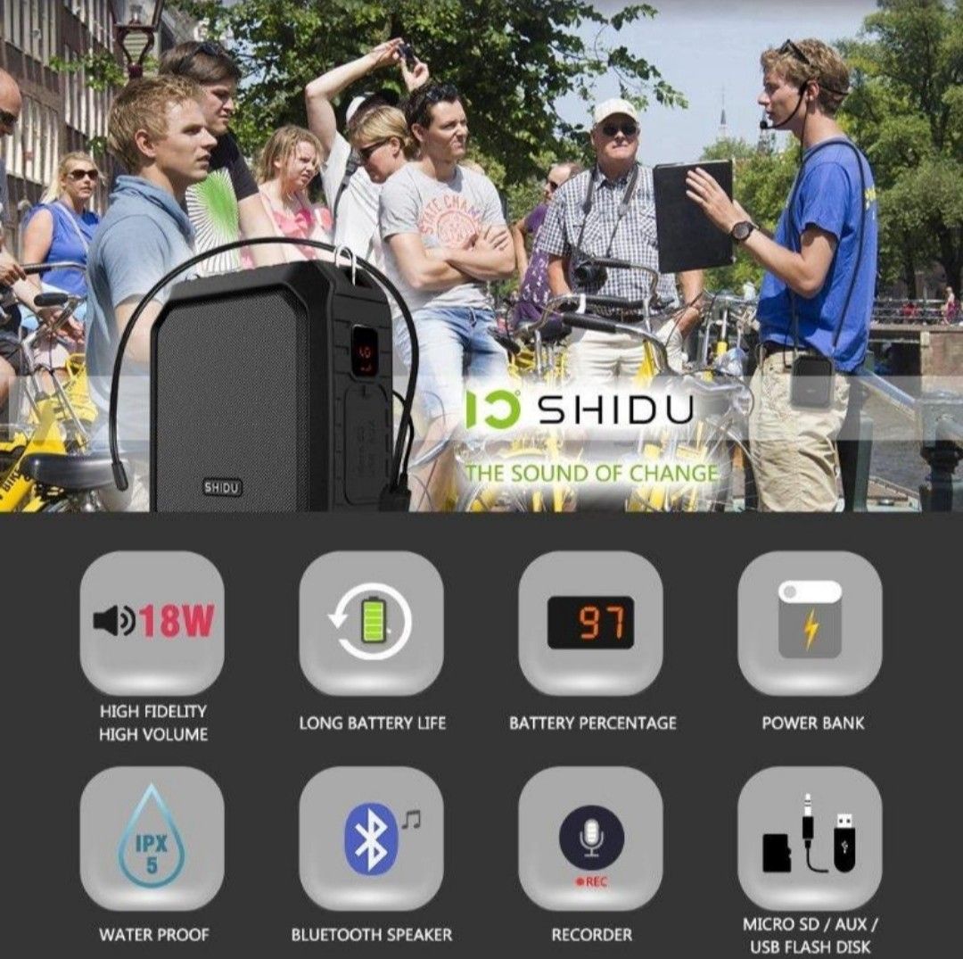 Shidu Voice Amplifier / Bluetooth Speaker, Audio, Portable Audio ...