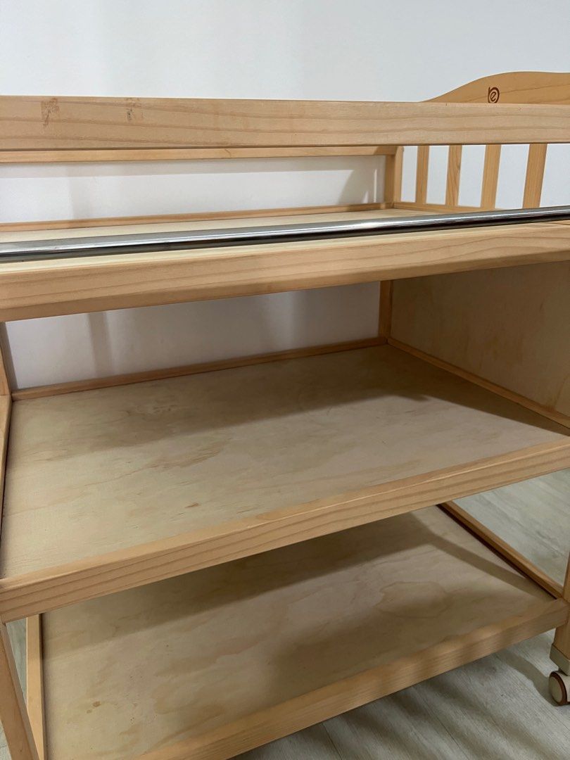 Solid wood baby changing and care table station, Babies & Kids, Bathing ...