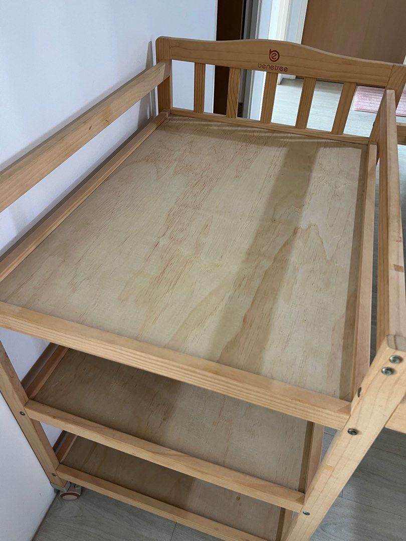 Solid wood baby changing and care table station, Babies & Kids, Bathing ...