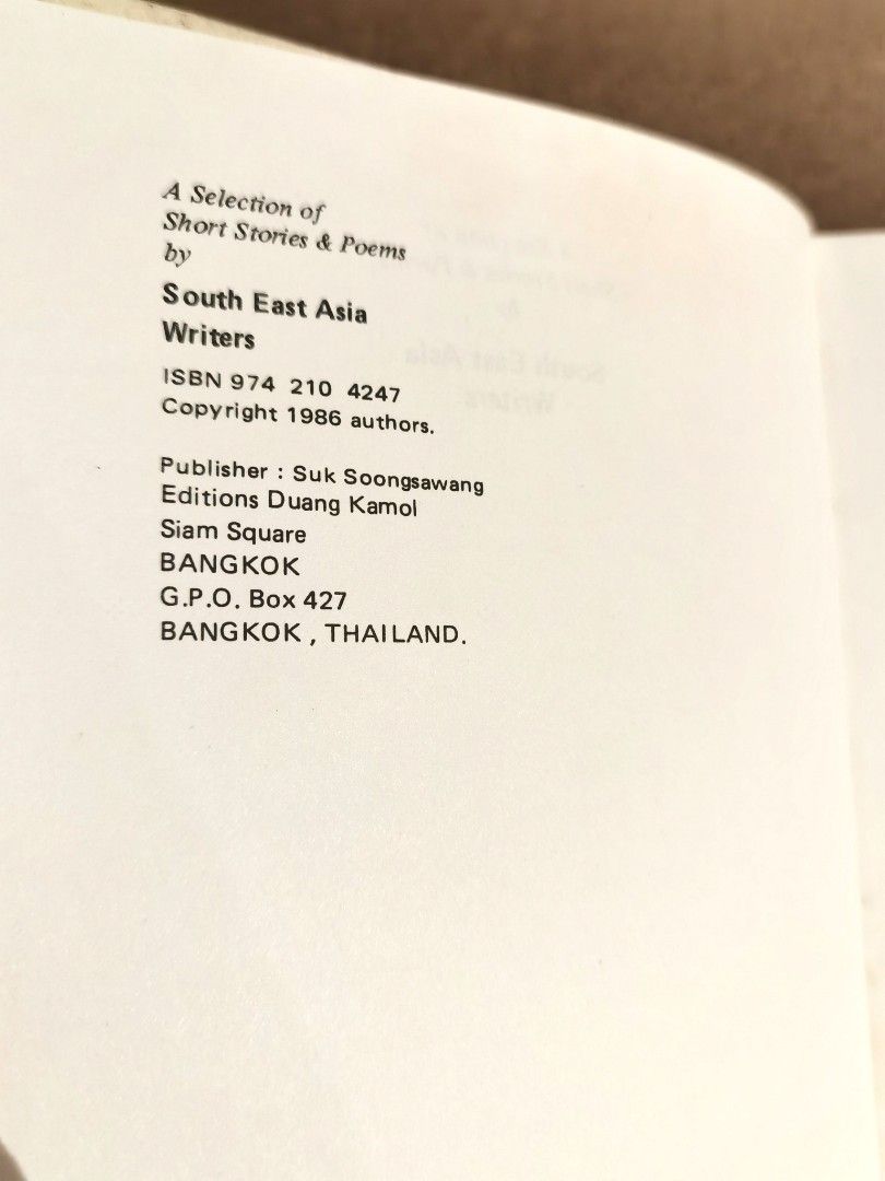 South East Asia Writers Selections Of Short Stories Poems Vintage Rare ...