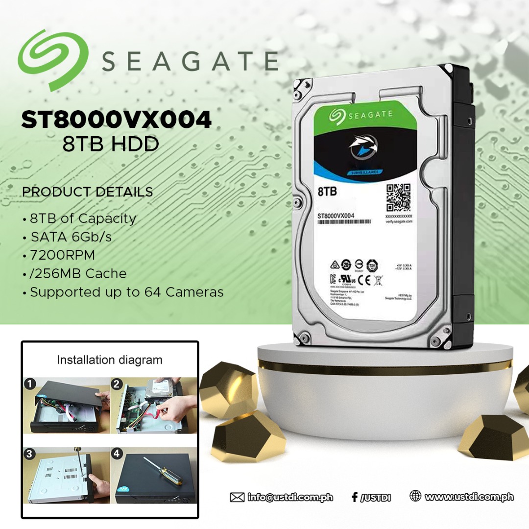 ST8000VX004 8TB, Computers & Tech, Parts & Accessories, Hard Disks ...