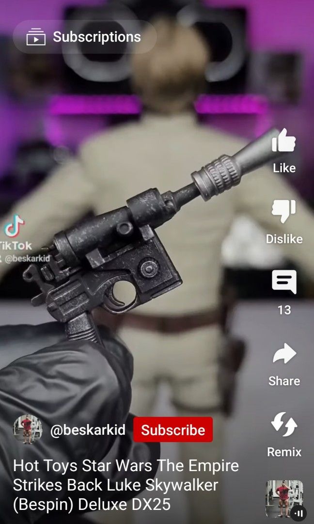 Star Wars Luke Skywalker Pistol for 12 inch figure Scale Starwars Toys ...