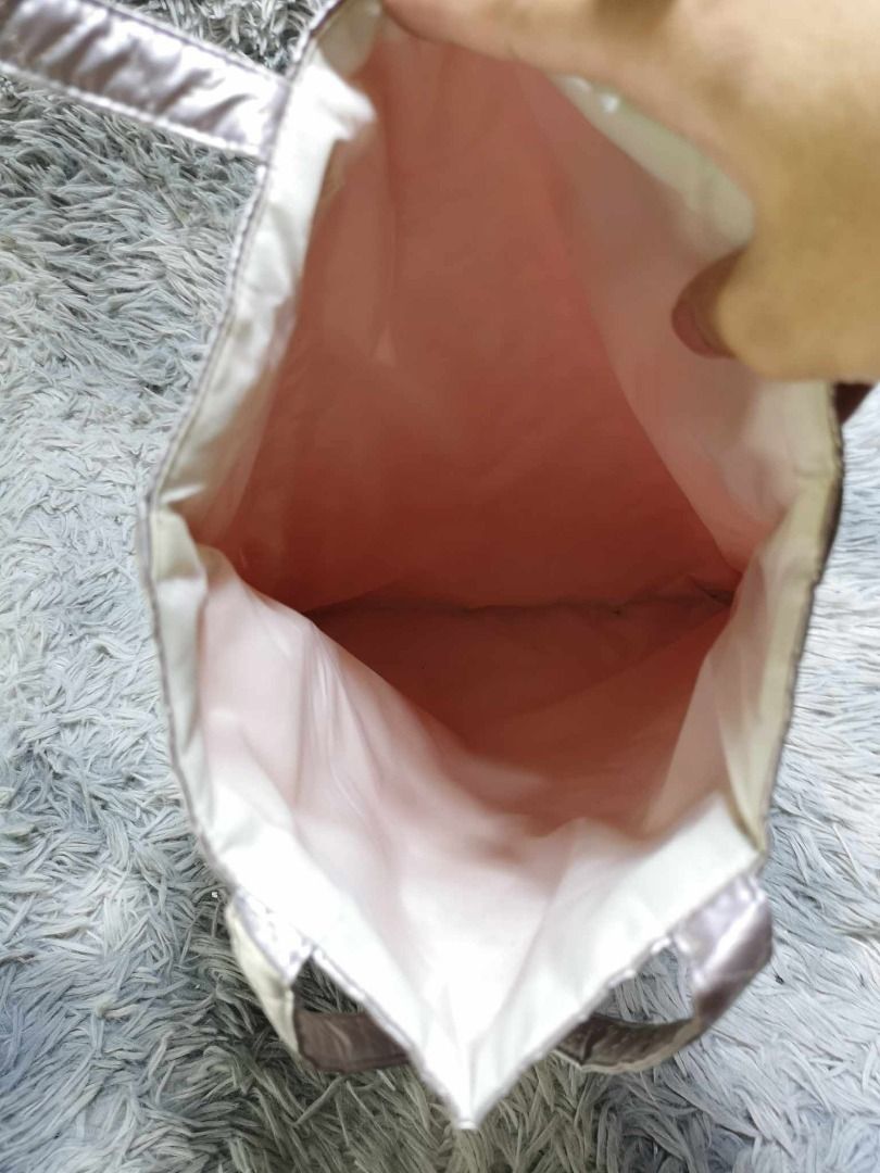 Take Out Silver Quilted Tote Bag on Carousell