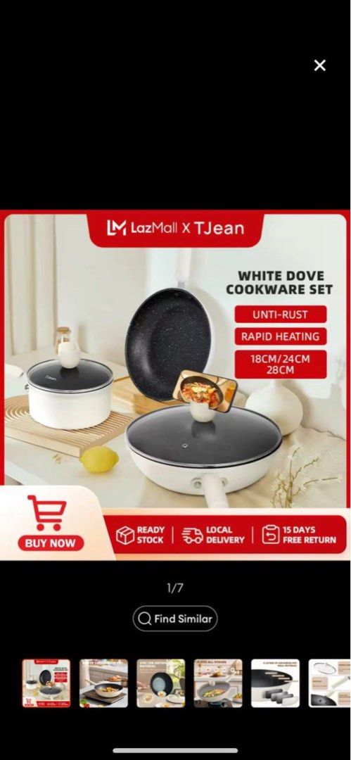 Tjean cook ware set, Furniture & Home Living, Kitchenware & Tableware ...