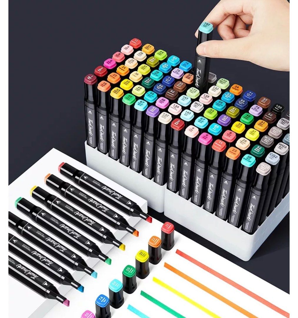 Touch Marker dual tip (set of 168pcs), Hobbies & Toys, Stationery ...