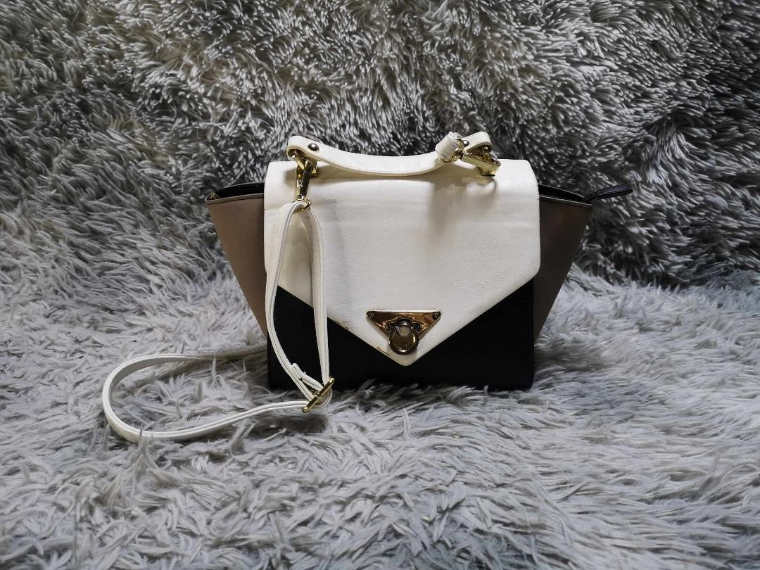 Tri Color Turn Lock Flap Crossbody Bag on Carousell