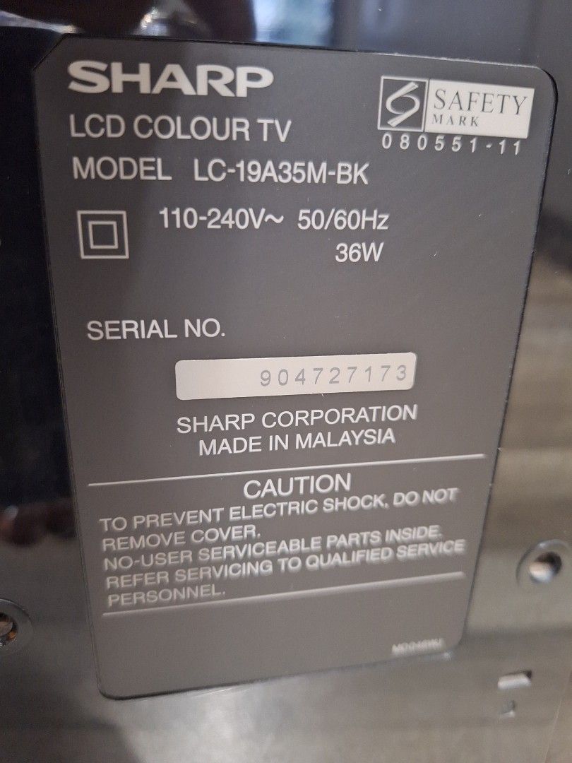 TV Sharp 19 inch, TV & Home Appliances, TV & Entertainment, TV on Carousell