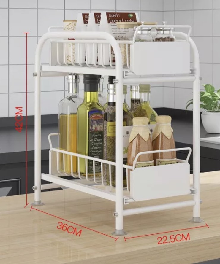 Under Sink Rack/ Kitchen Shelf Storage / Spice Organzier / Cabinet ...