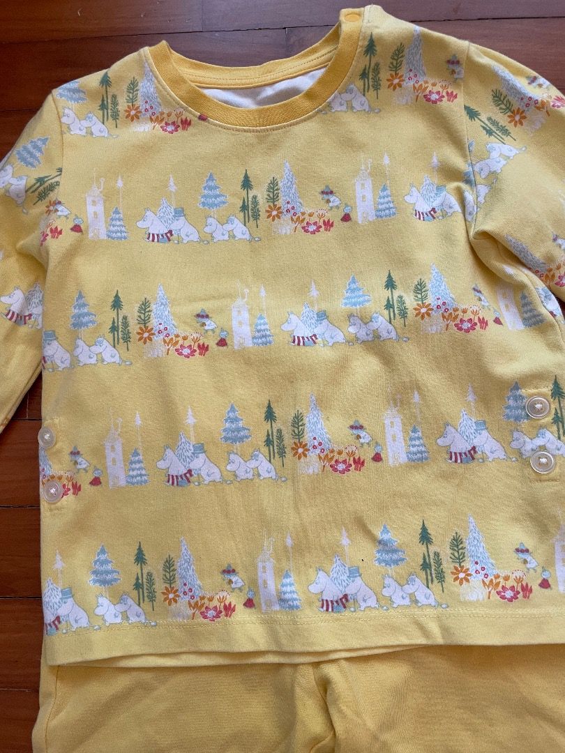 Uniqlo X Moomin Toddler Girl Boy 2 - 3 Years Old Top Bottom Pyjamas Set ...