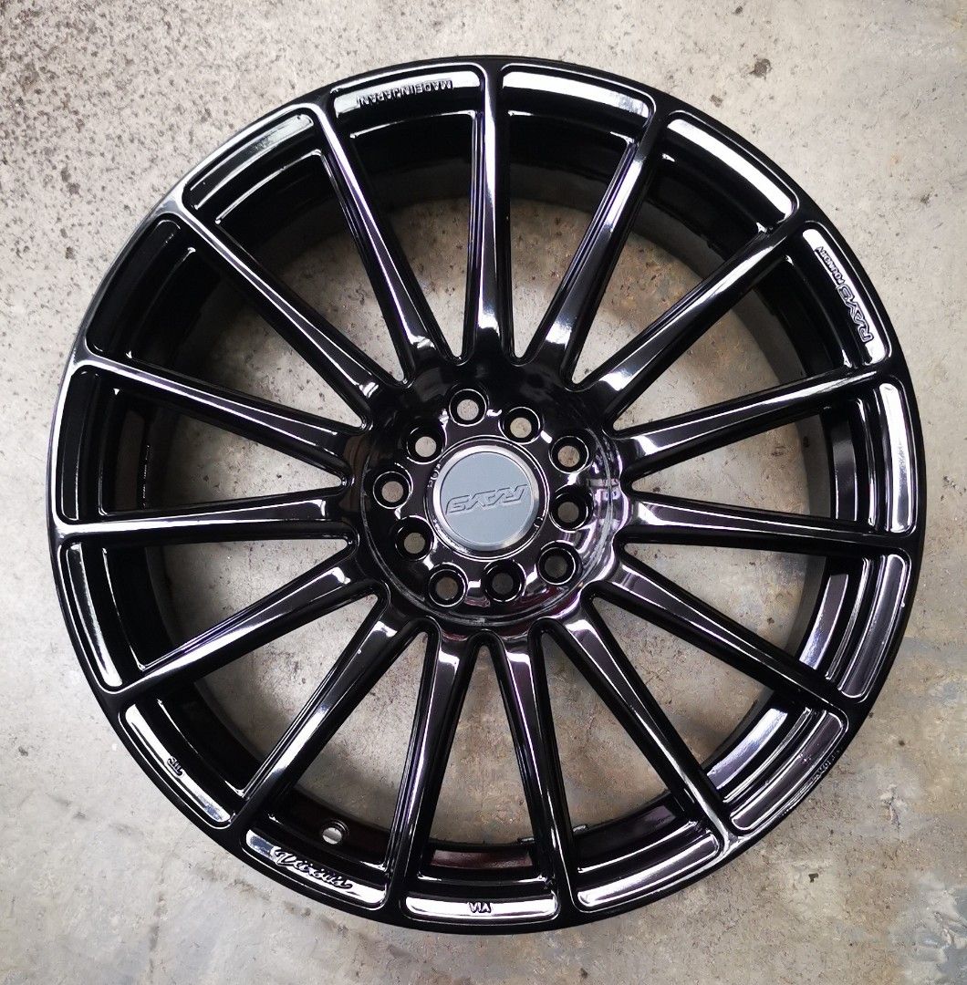 Used 18" Original Rays Rims, Car Accessories, Tyres & Rims on Carousell