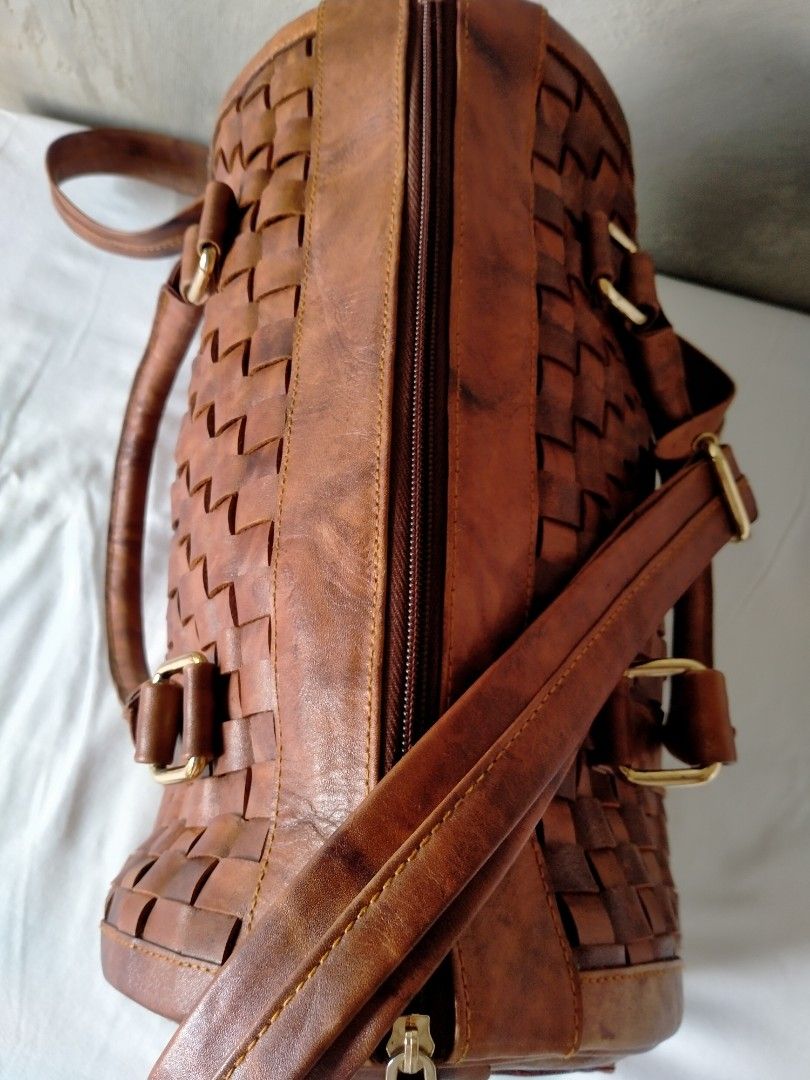 Vedasto leather roll bag (Authentic) on Carousell