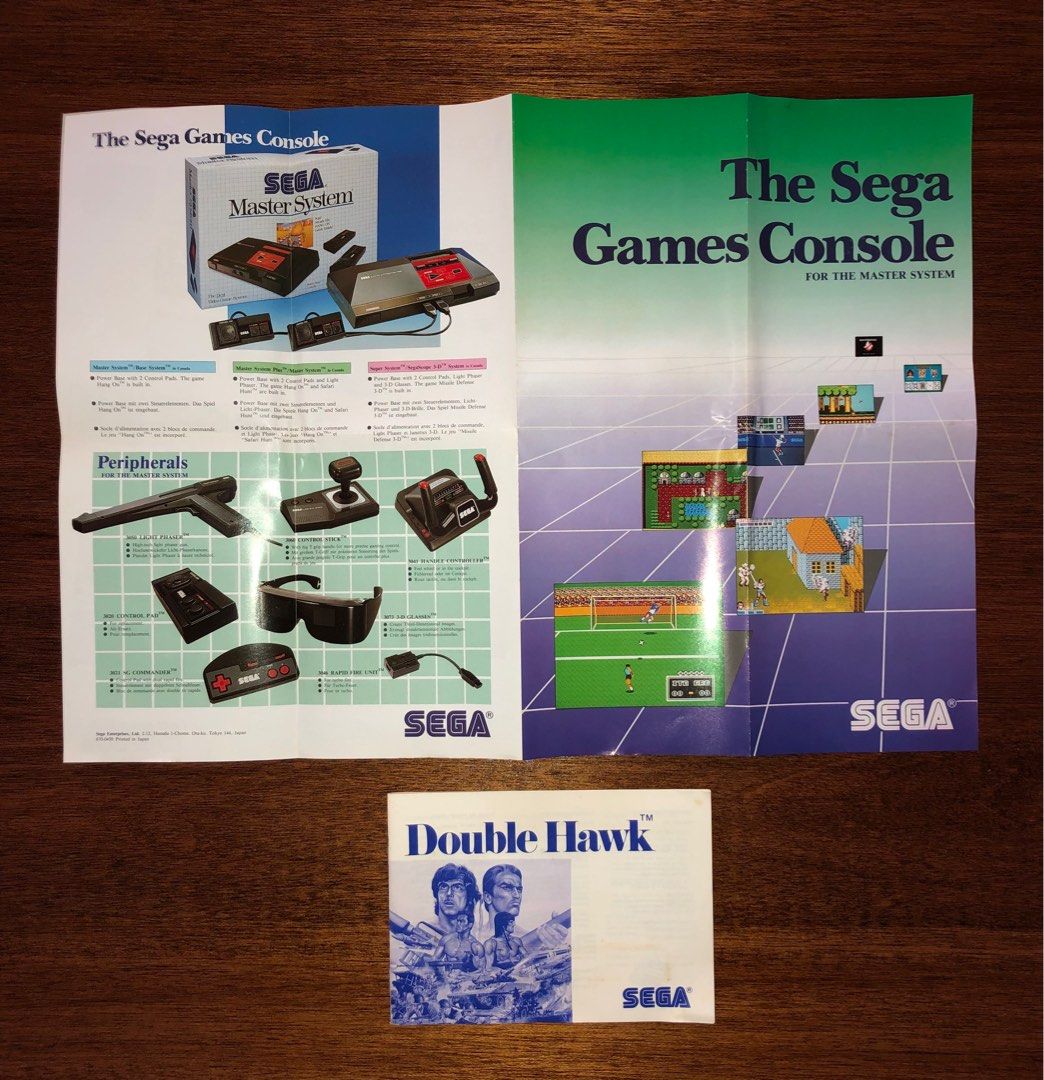 Vintage 1990 Sega Double Hawk Master System Mega Cartridge Made In Japan, Hobbies & Toys ...