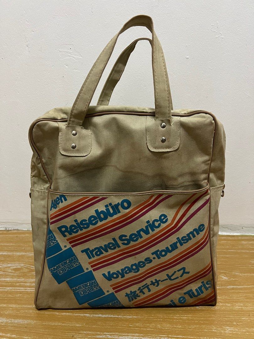 Vintage Travel Bag American Express, Men's Fashion, Bags, Briefcases on ...