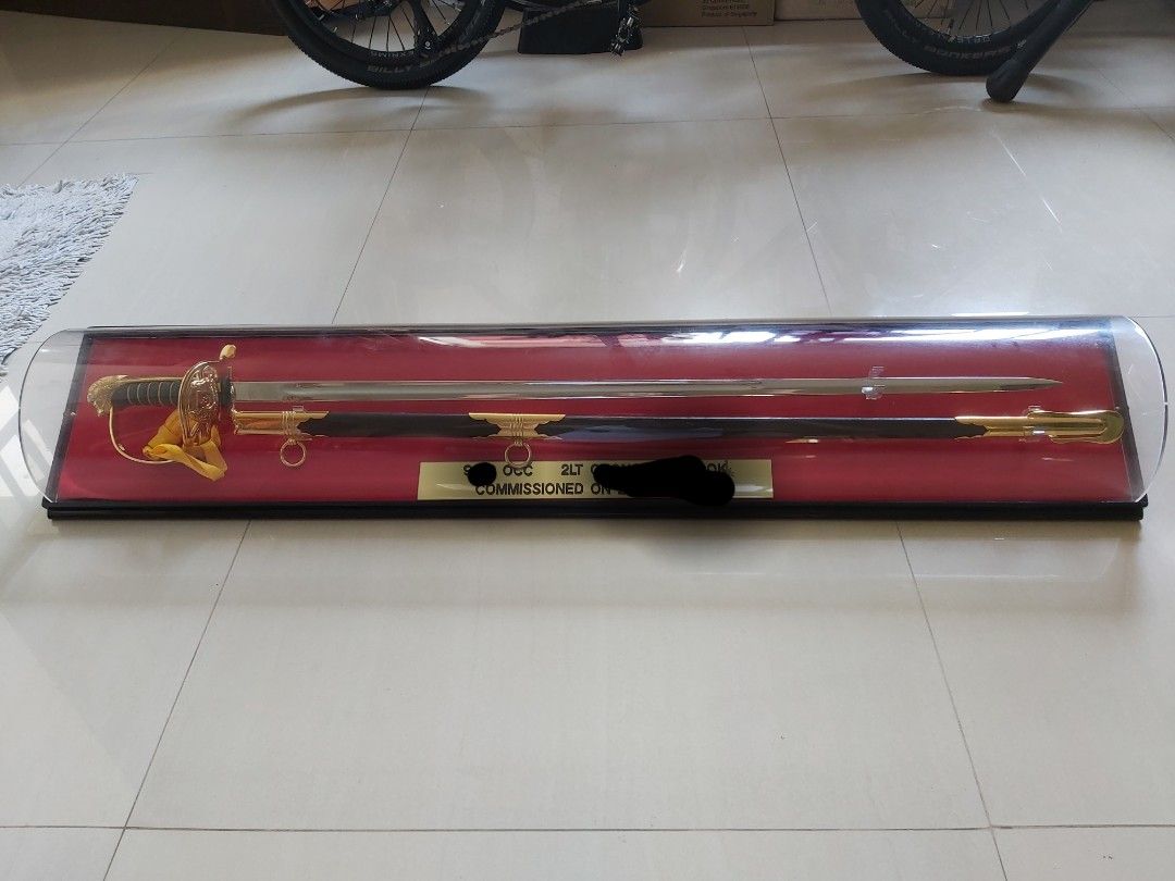 Wall Mount Sword Display Case (Exclude contents shown in photos ...