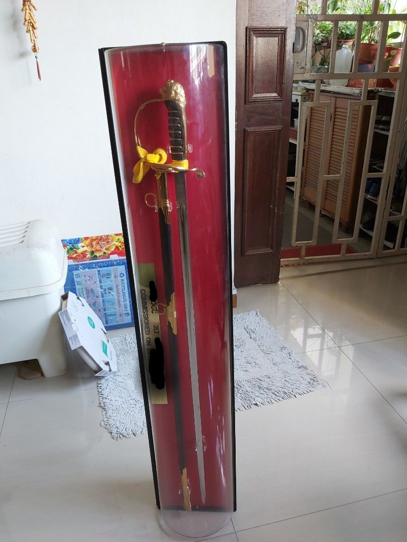 Wall Mount Sword Display Case (Exclude contents shown in photos ...