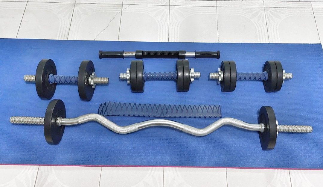 Weights, dumbbells, flex rod, sit up bench, Sports Equipment, Exercise ...