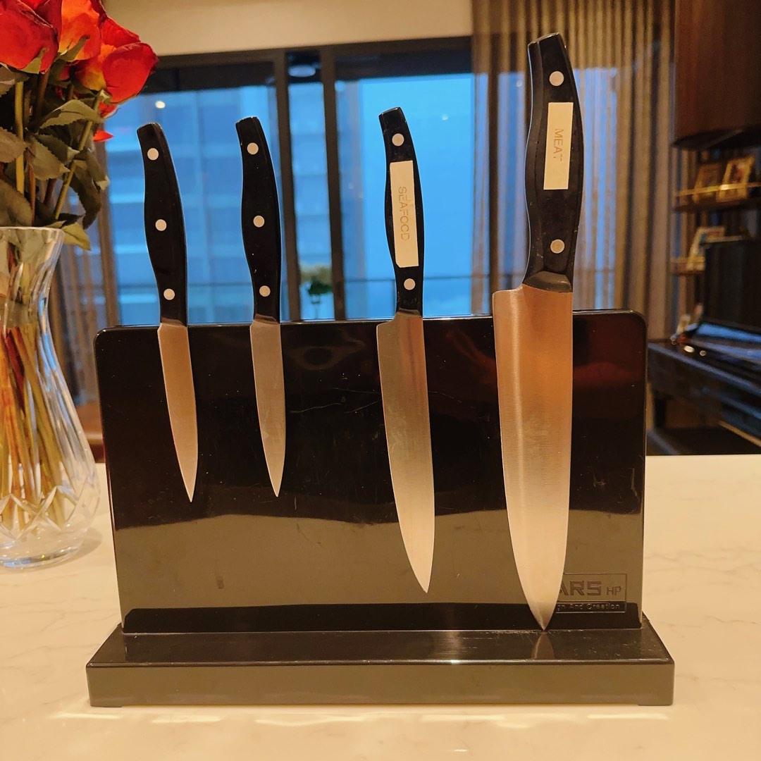 WMF knives and knife block, Furniture & Home Living, Kitchenware ...