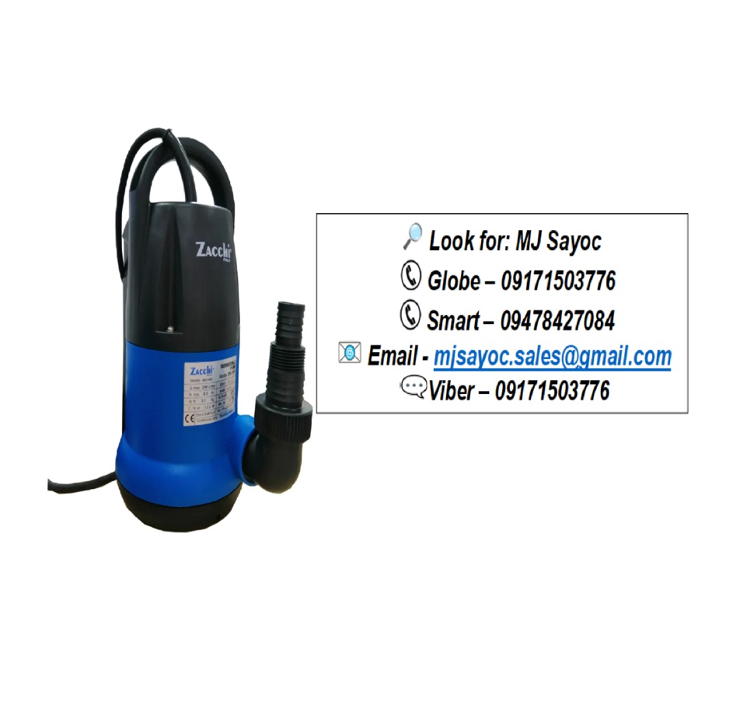 Zacchi Micro Submersible Pump (Clean Water), Commercial & Industrial ...