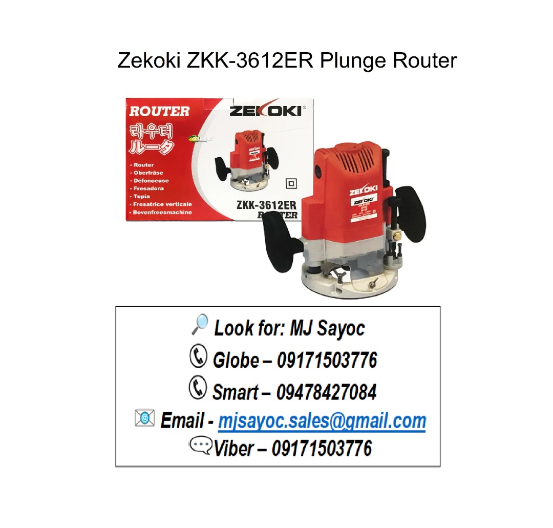 Zekoki ZKK-3612ER Plunge Router, Commercial & Industrial, Construction ...