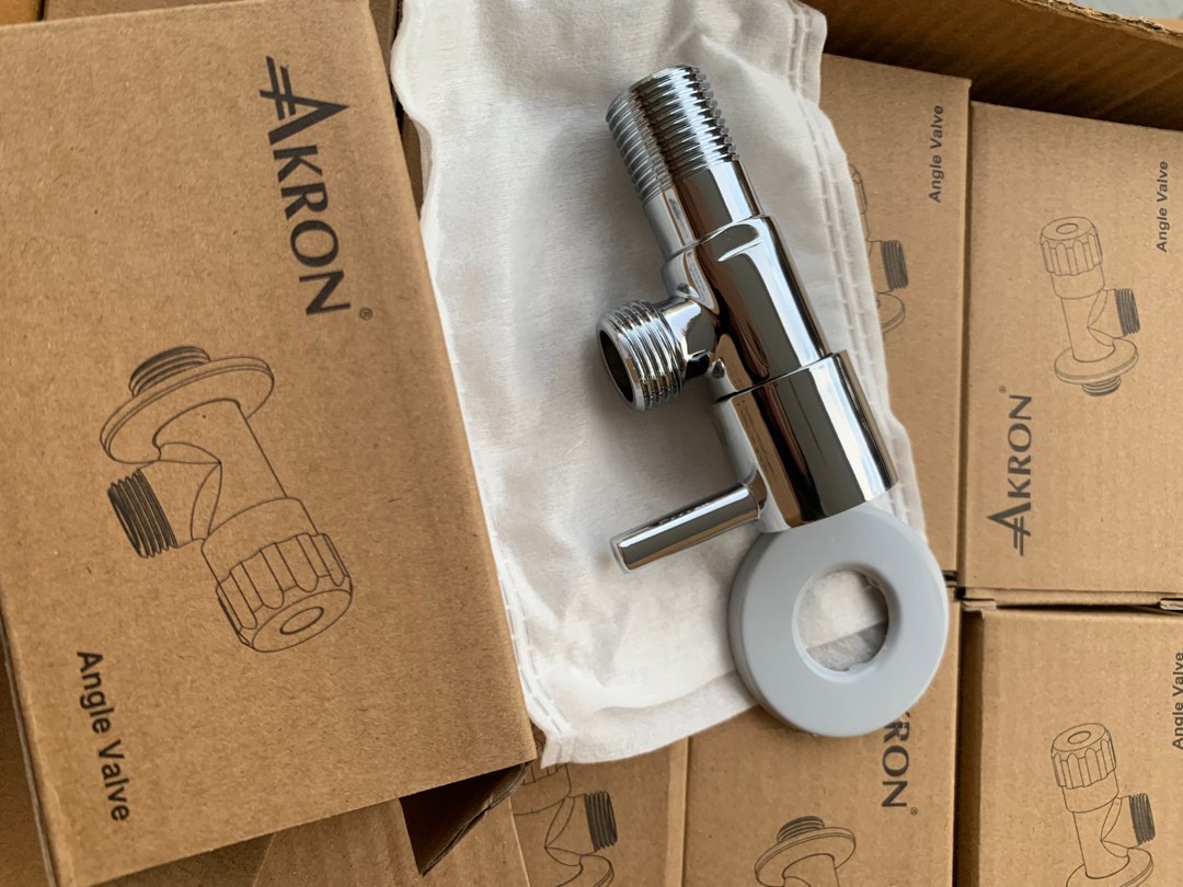 100 % Original AKRON Fully brass heavy duty angle valve A603, Furniture ...
