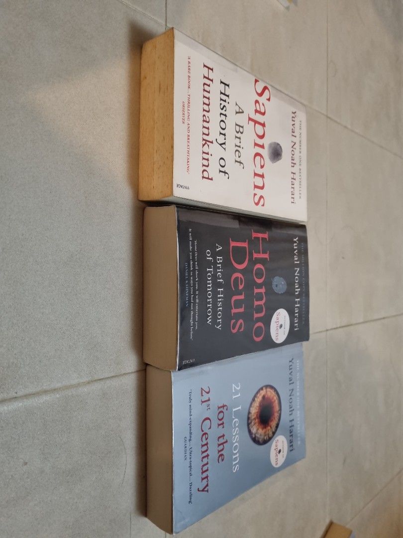 3 books: Sapiens & Homodeus & 21 Lessons for the 21st Century by Yuval ...