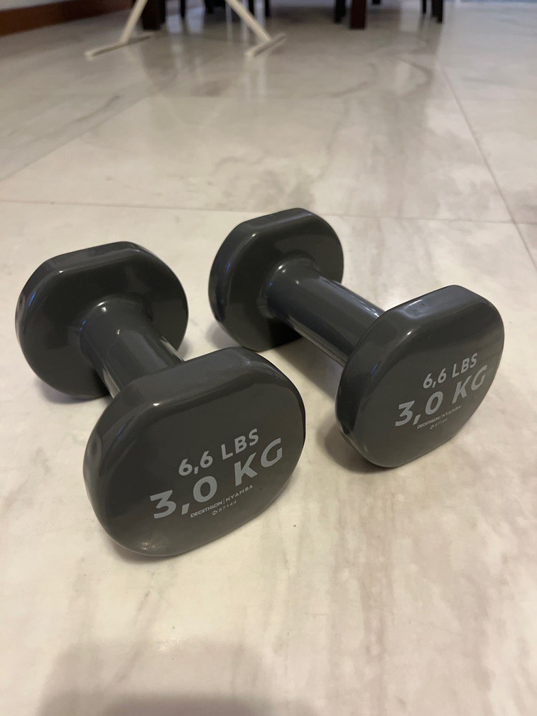 Decathlon 3 kgs Dumbbells, Sports Equipment, Exercise & Fitness ...