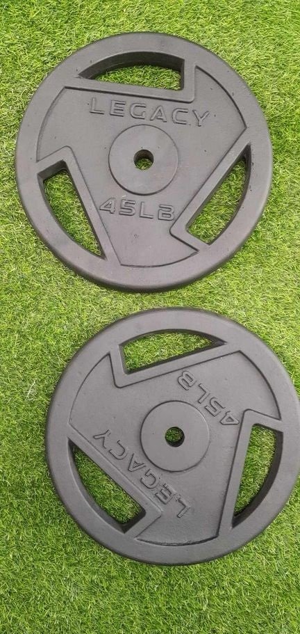 45lbs Standard Plates Set Pair Sale Murang Weights Gym Equipment on ...