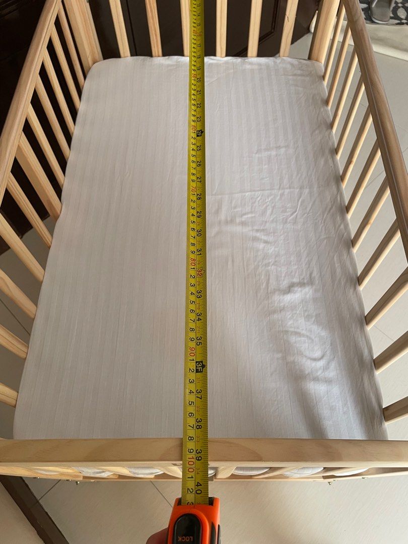 4in1 Rocking Wooden Crib with wheels and mosquito net, Babies & Kids ...