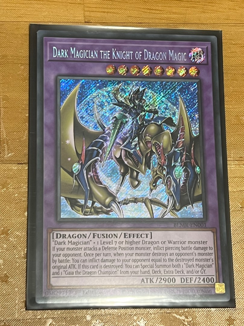 遊戲王 歐英版 黑魔導龍騎士 Dark Magician The Knight of Dragon Magic Yu-gi-oh, 興趣及遊戲 ...