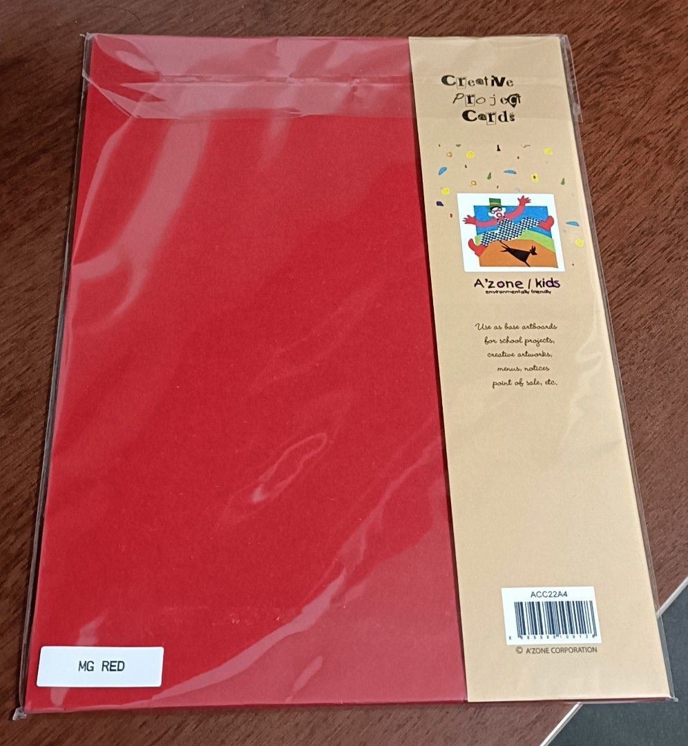 A5 Red Cardstock Paper (220gsm/15 sheets), Hobbies & Toys, Stationery ...