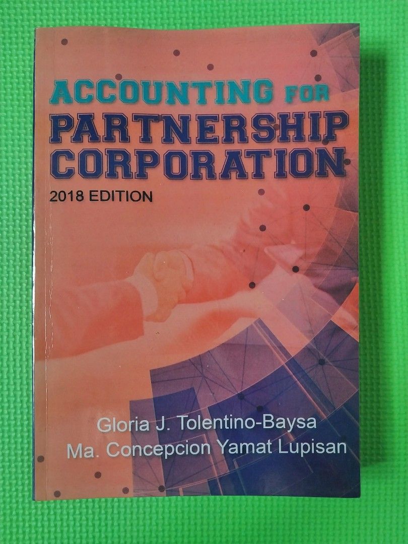 Accounting for Partnership and Corporation 2018 Edition (Tolentino ...