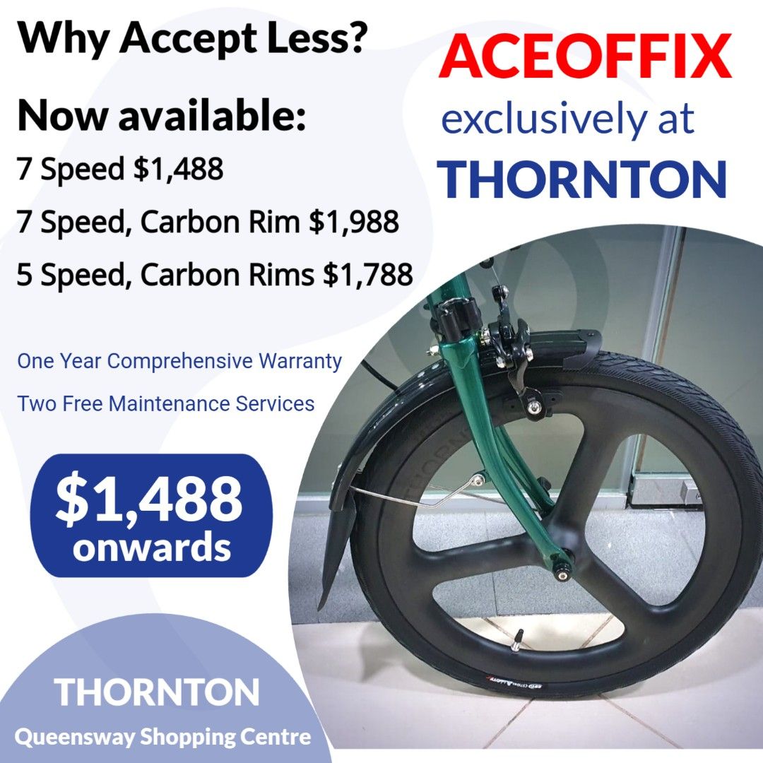 Aceoffix 7 Speed with Carbon Rims option. Exclusively at Thornton ...