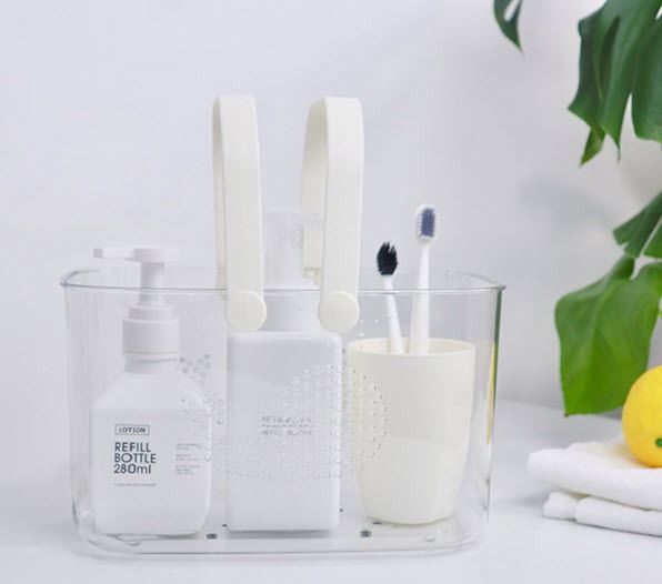 Acrylic Basket Bathroom Toiletries Shower Storage Organizer, Furniture ...