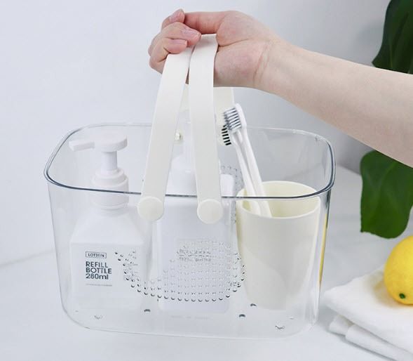 Acrylic Basket Bathroom Toiletries Shower Storage Organizer, Furniture ...