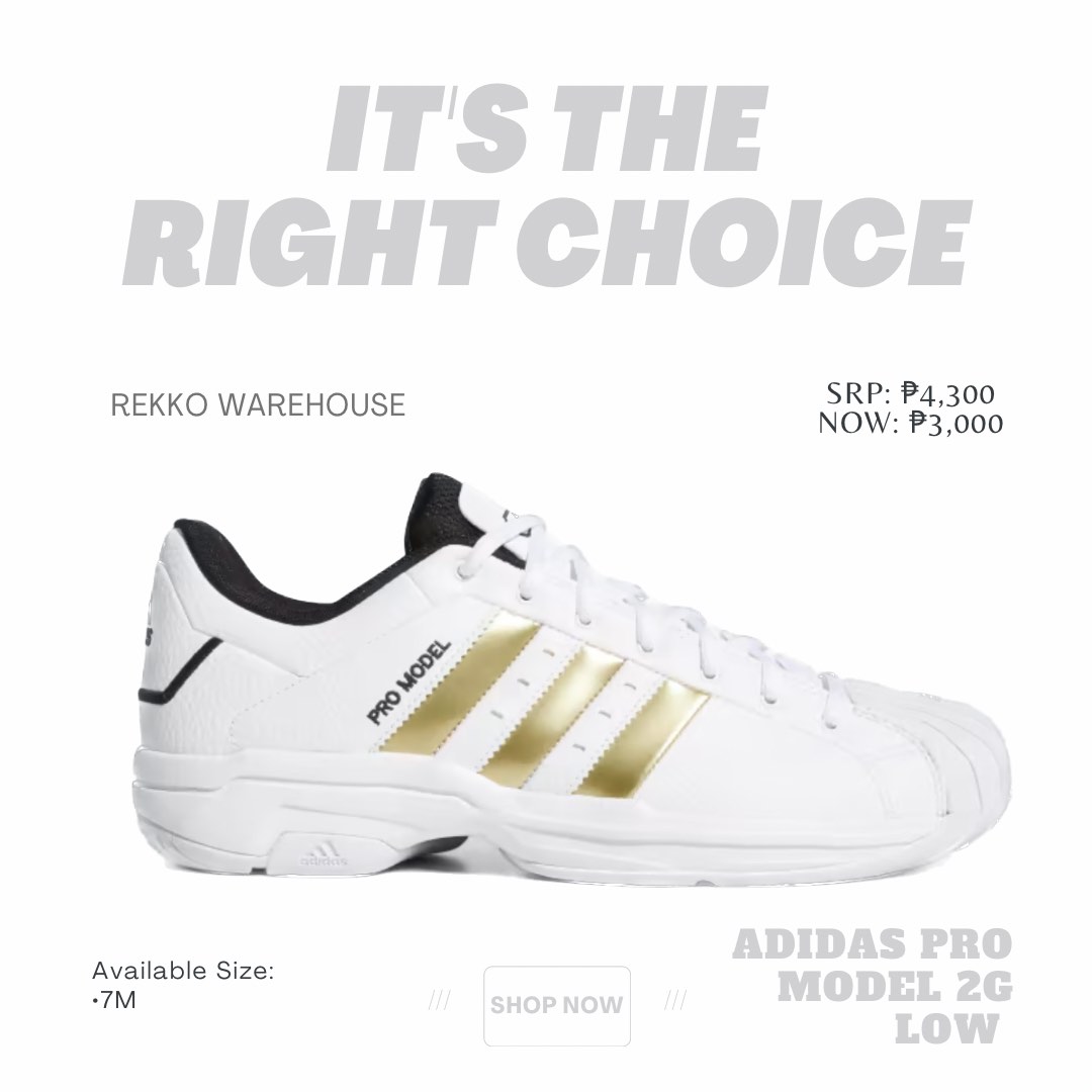 ADIDAS PRO MODEL 2G LOW (ORIGINAL) on Carousell