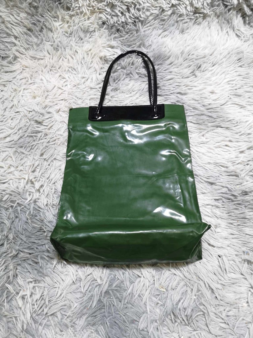 Alamode Collection Green Patent Leather Tote Bag on Carousell