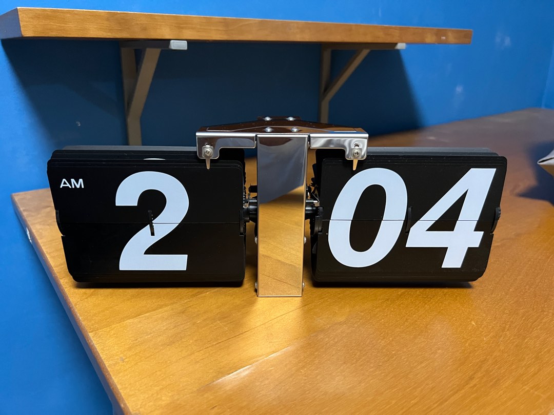 Analogue flip clock, Furniture & Home Living, Home Decor, Clocks on ...