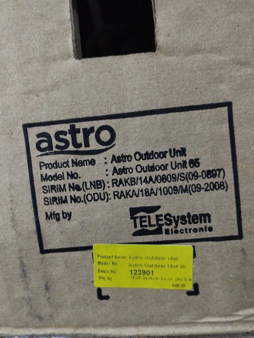 Astro Outdoor Unit, TV & Home Appliances, TV & Entertainment, TV Parts ...