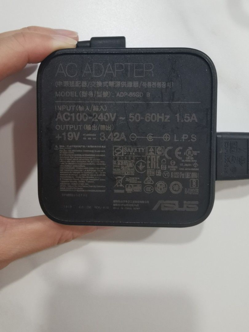 ASUS laptop charger model: ADP-65GD, Computers & Tech, Parts ...