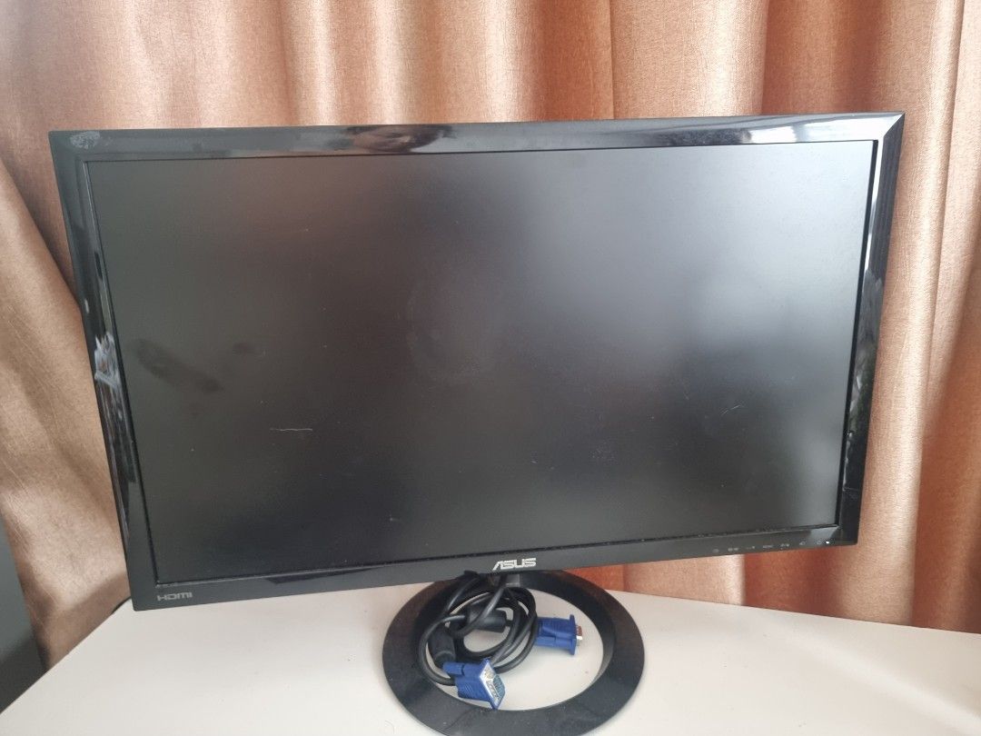 Asus PC monitor with cable, Computers & Tech, Parts & Accessories ...
