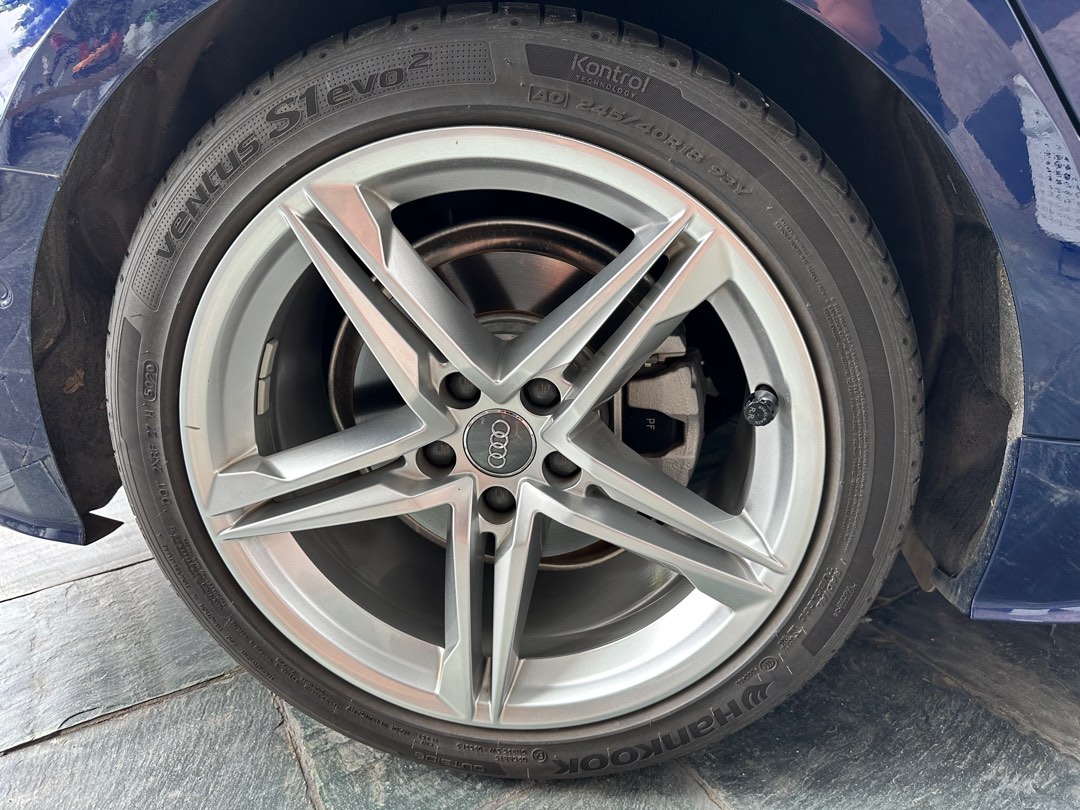 Audi A5 stock rims with tyres, Car Accessories, Tyres & Rims on Carousell