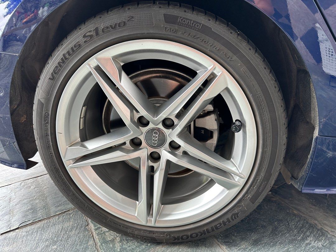 Audi A5 stock rims with tyres, Car Accessories, Tyres & Rims on Carousell