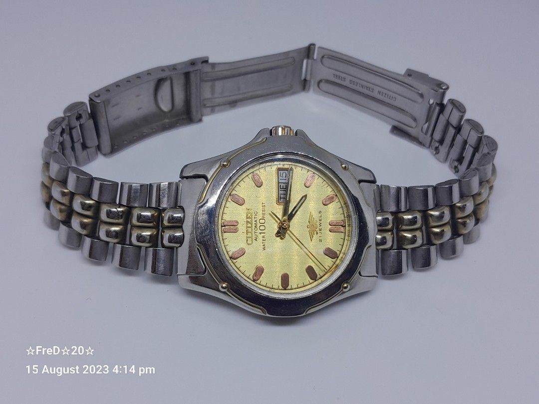 Authentic Citizen 8200 Automatic Japan Watch (Gold Plated Machine), Men ...