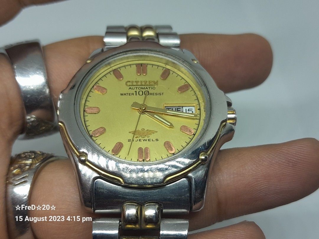 Authentic Citizen 8200 Automatic Japan Watch (Gold Plated Machine), Men ...