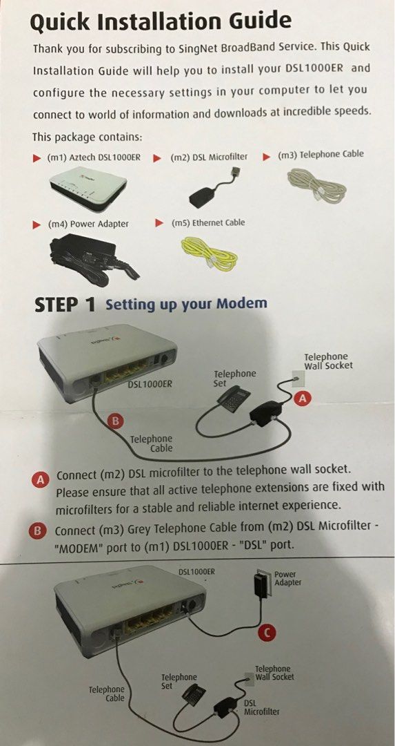 Aztech ADSL 2/2+ Ethernet modem router DSL 1000ER, Computers & Tech ...