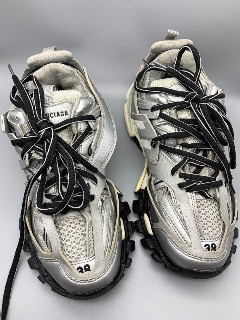 Balenciaga track silver, Luxury, Sneakers & Footwear on Carousell