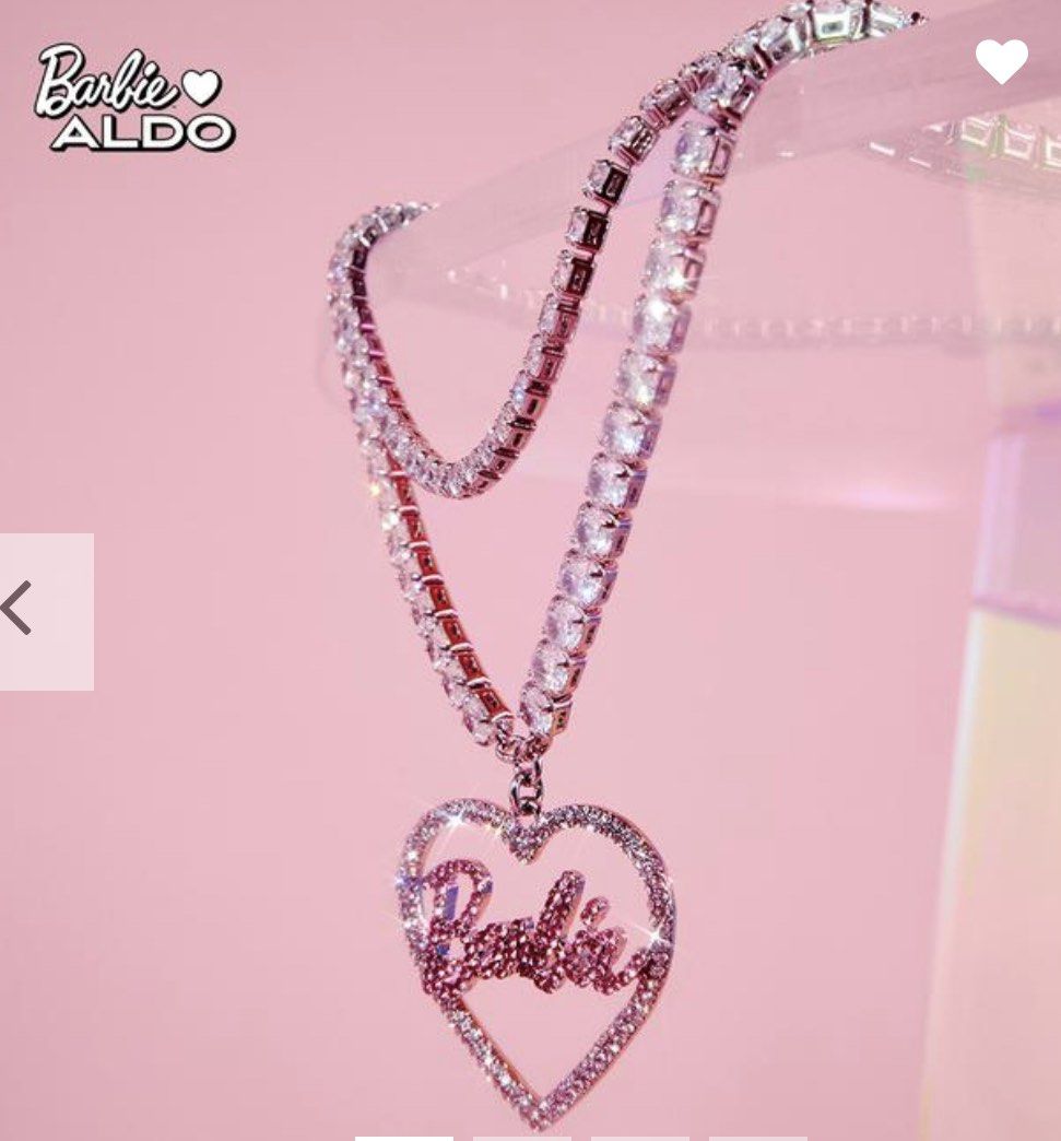 Barbie X Aldo Heart Tennis Necklace, Women's Fashion, Jewelry ...