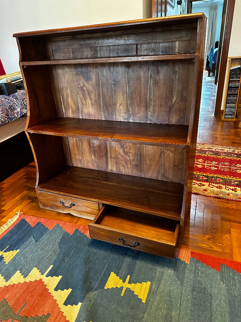 Beautiful hardwood bookcase with drawers, free standing or for desktop ...